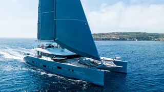 The largest carbon fibre sailing catamaran in the world is now for sale